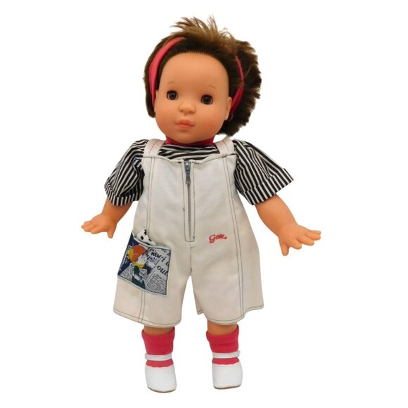 Gotz | Toys | Vintage Gotz Doll Timmi 9 Brown Hair In White Overalls ...